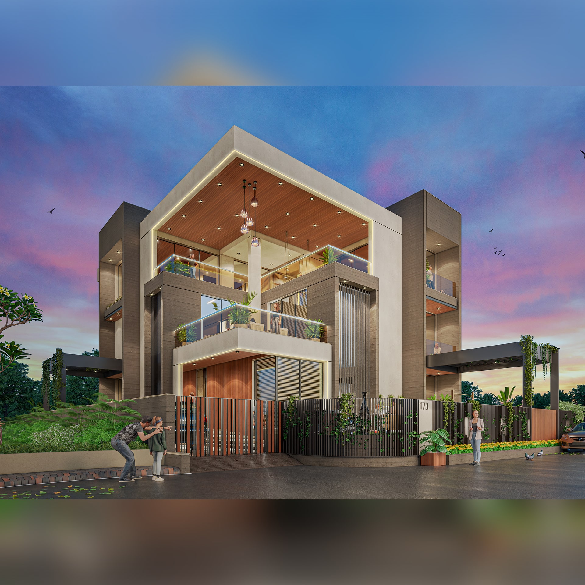 Luxurious Bungalow Near Shilaj - Prashant Parmar Architect