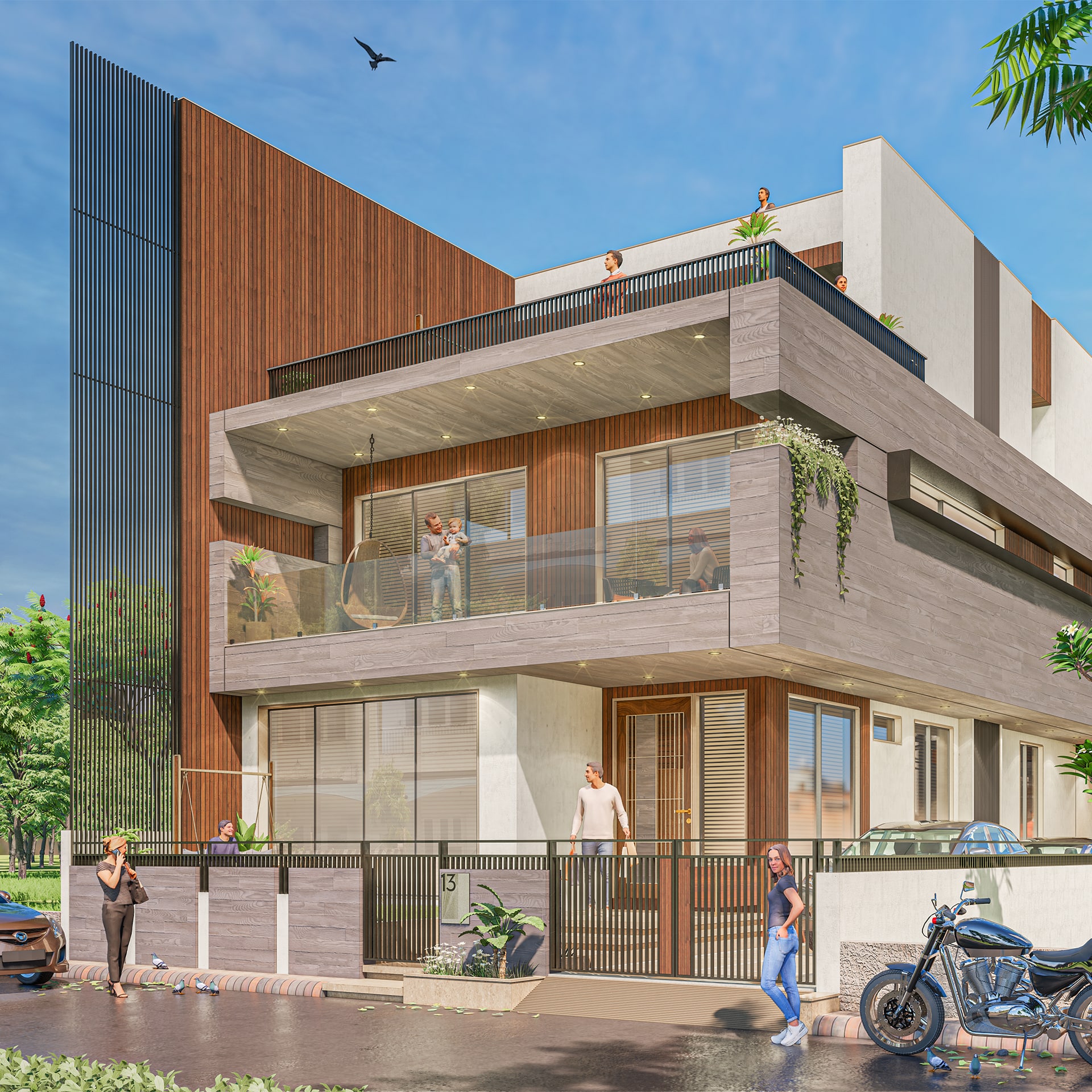 Cantilevered Cube House At Sarkhej - Prashant Parmar Architect