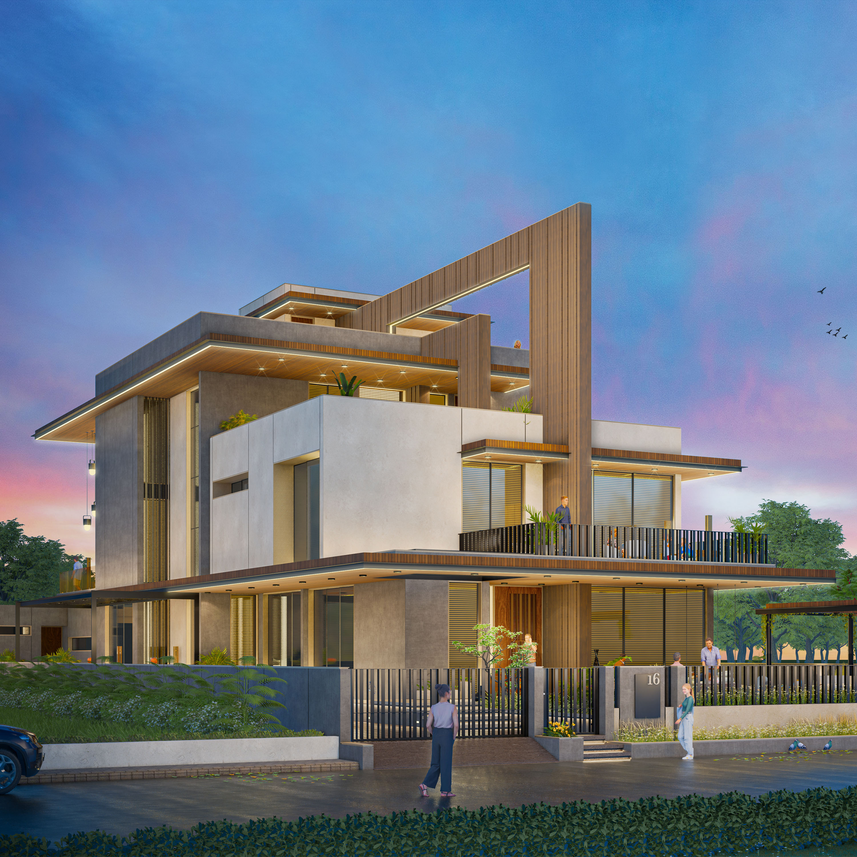 Bungalow At Courtyard, Bhat - Prashant Parmar Architect