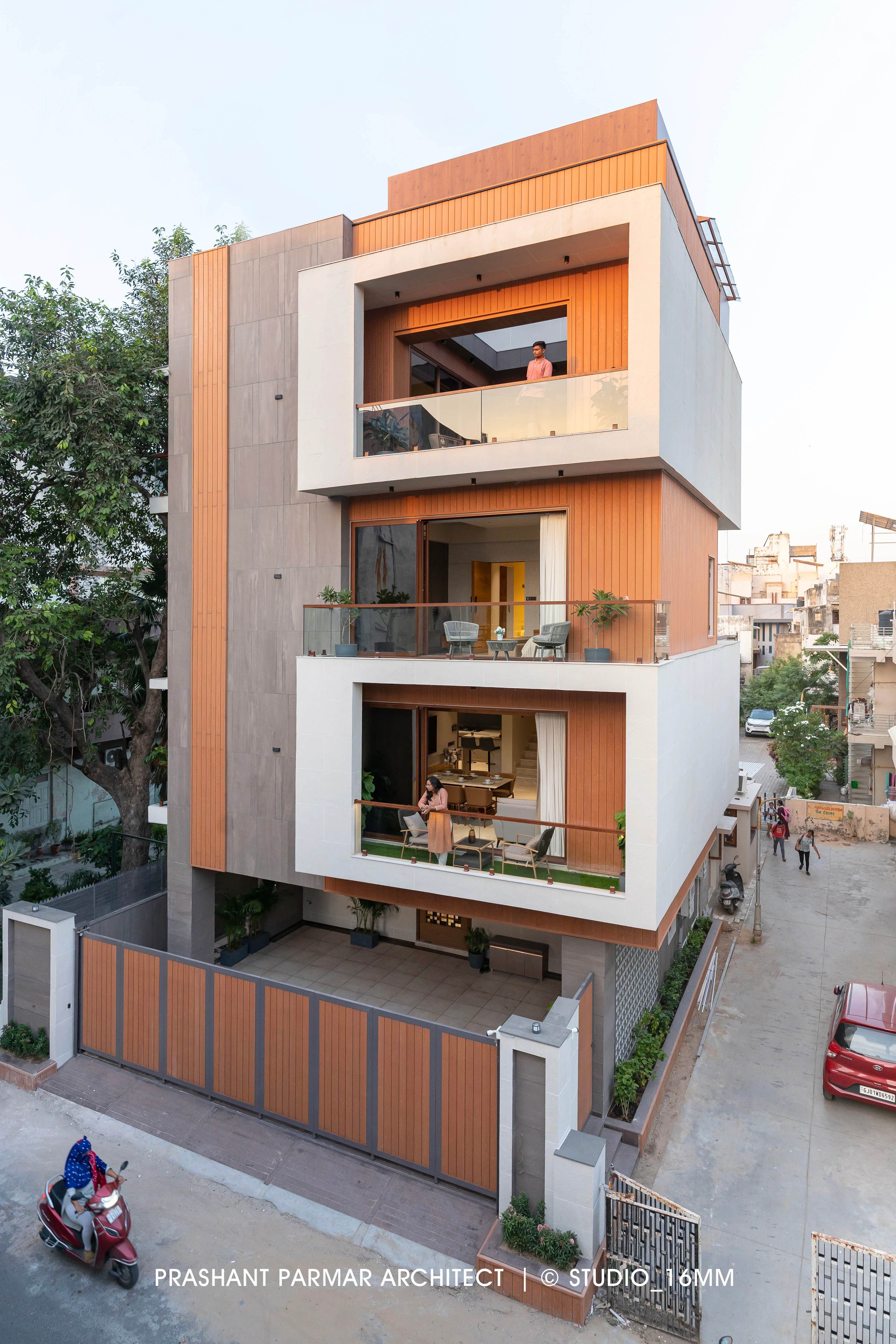 Elevated Compact House | Smart Space Design by Prashant Parmar Architect