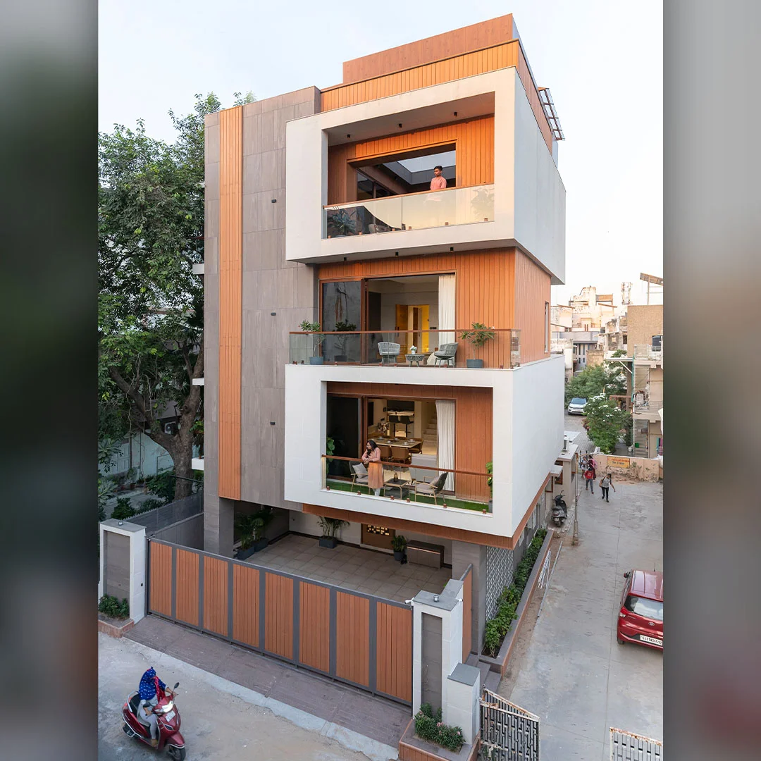 Elevated Compact House | Smart Space Design by Prashant Parmar Architect