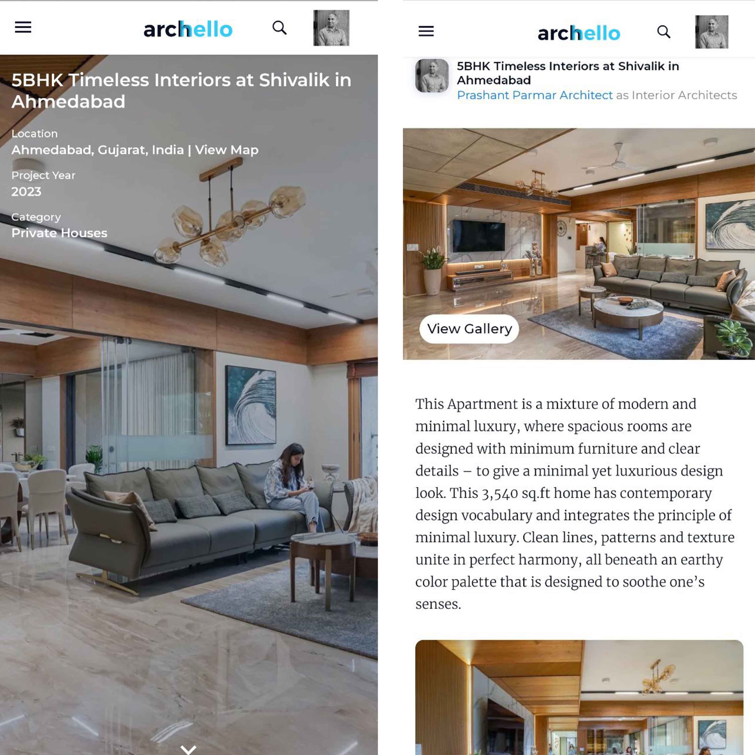 Archello 2024 Awards | Prashant Parmar Featured Designs